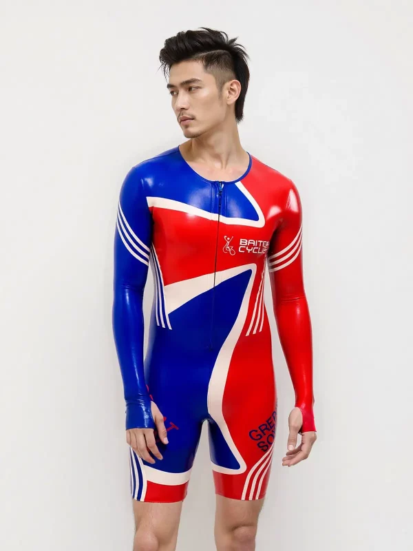 Latex Cycling Suit For Men - Latexcharms